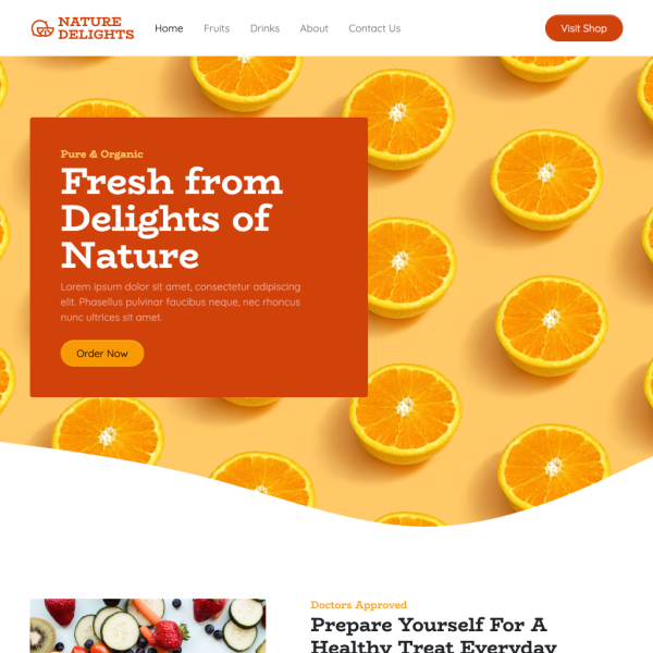 Nature Delights - DOW8 - Bootstrap 5 | Pinegrow Online